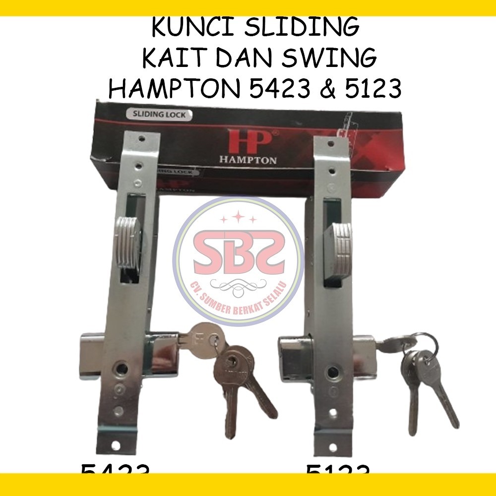 Hampton 5423 & 5123 Gantol Hooks and Swing HP Locks Sliding Sliding ...