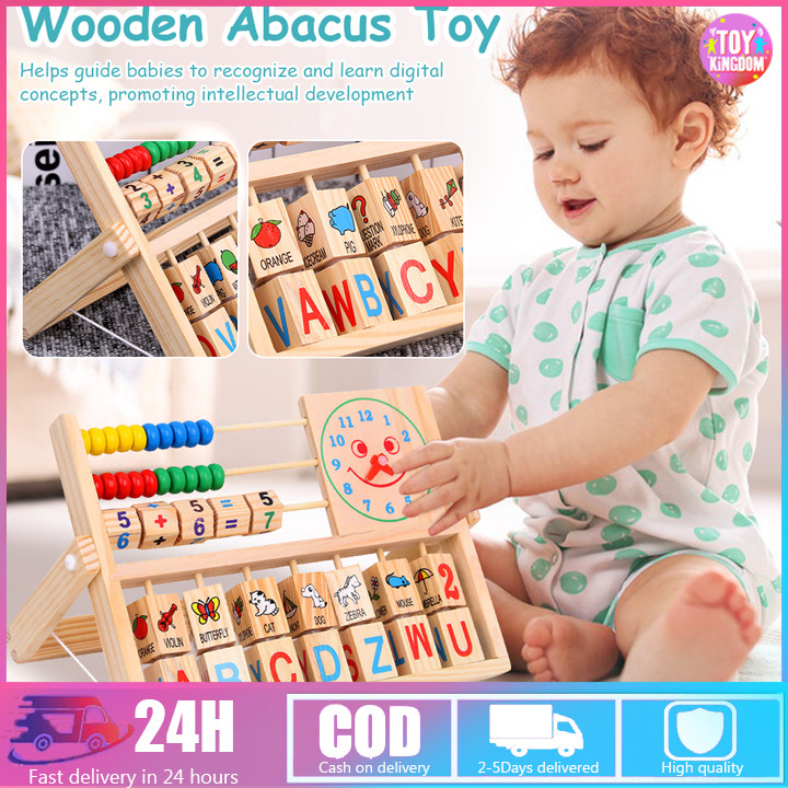 Multi Purpose Abacus Puzzle Cartoon Calculating Beads Kids Count Frame Teaching Aid Math ...