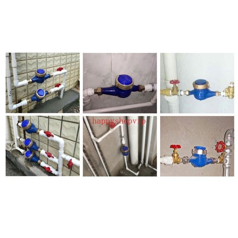 HSV WaterFlow Meter Water Meter 15mm Cold Water Meter withFittings for ...