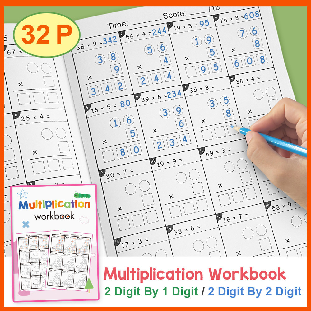 Two Digit Multiplication workbook Quickly Learn to Multiply with 2 ...