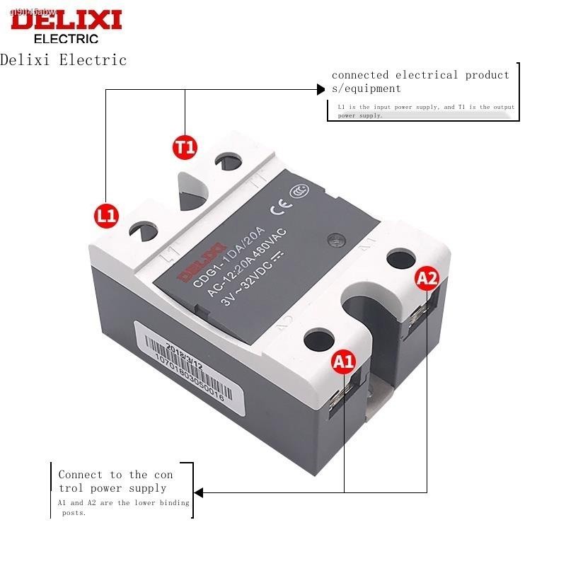 Original genuine single-phase SSR solid state relay CDG1-1DA 20A DC ...