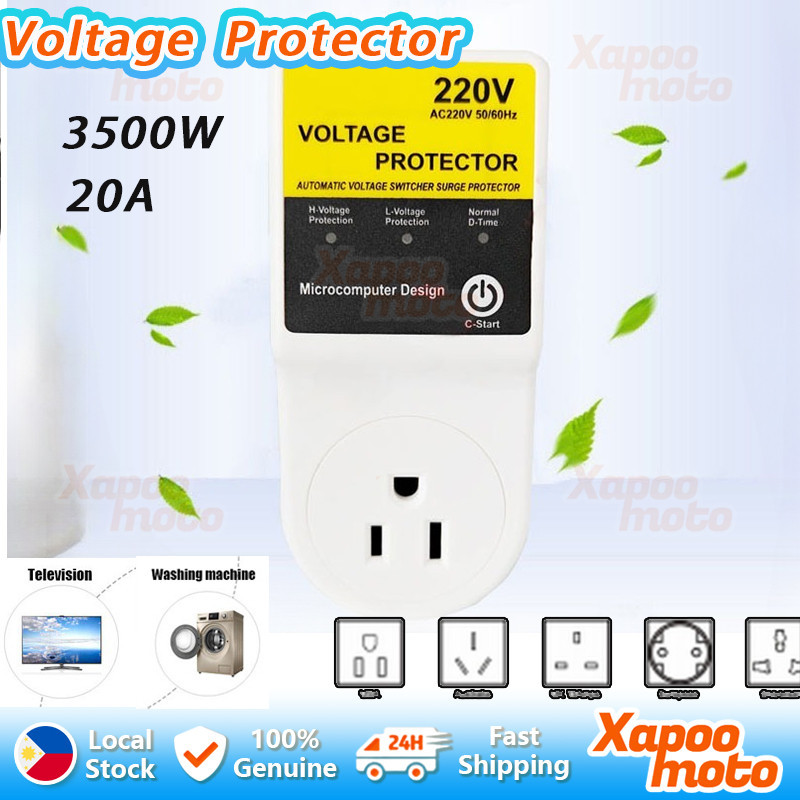 220V Power on Delay Voltage/Power Surge Protector 3500W 20A Automatic ...