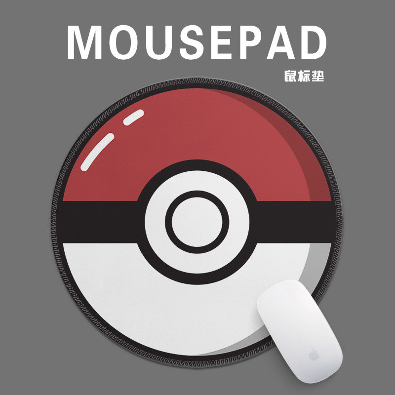 Pokémon Poké Ball Round Thickened Mouse Pad Student Office Computer ...
