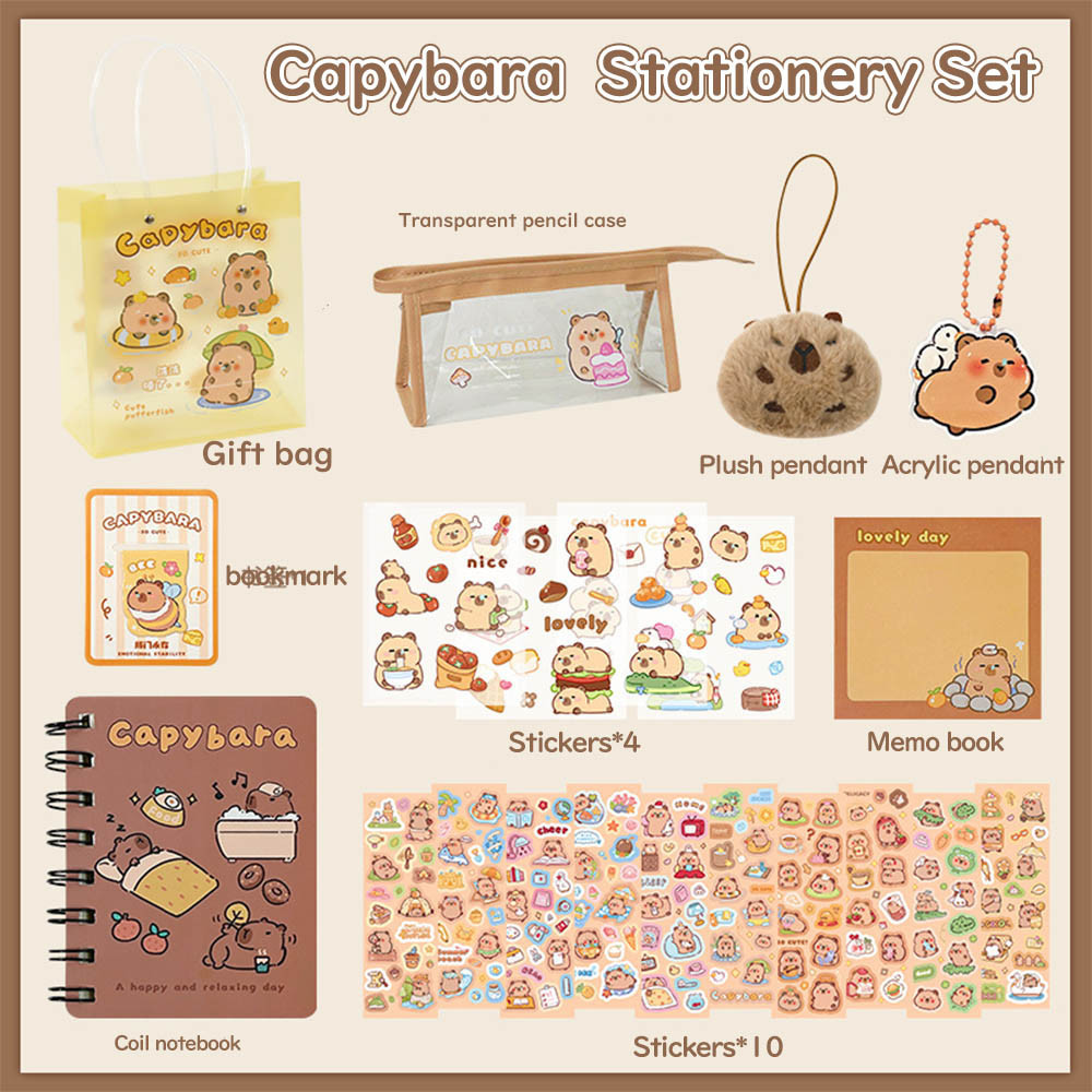 70 Pcs Capybara Party Favors Stationery Gift Set Capybara Gifts ...