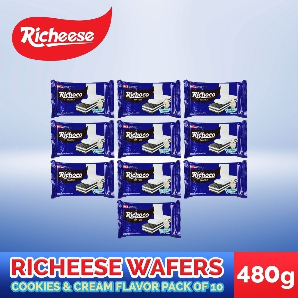 IWG NABATI Richoco Cookies & Cream Wafer 48g by 10s | Shopee Philippines