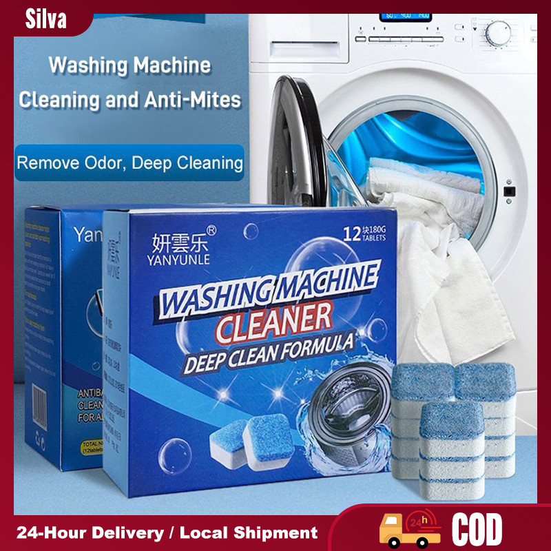 12Pcs Washing Machine Deep Cleaning Tablets For Front Loader & Top Load ...