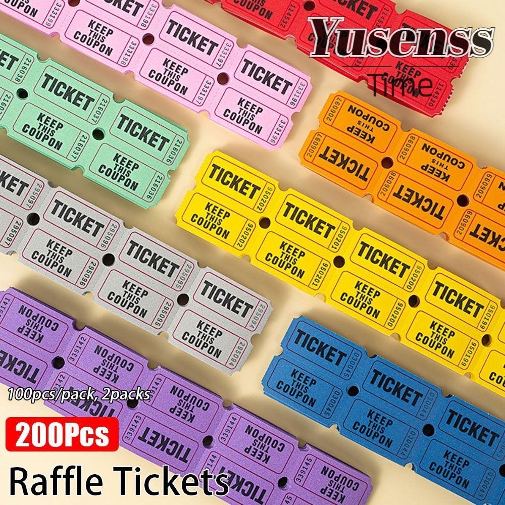 YUSENSS 200Pcs Raffle Tickets, For Classroom Single Paper Labels ...
