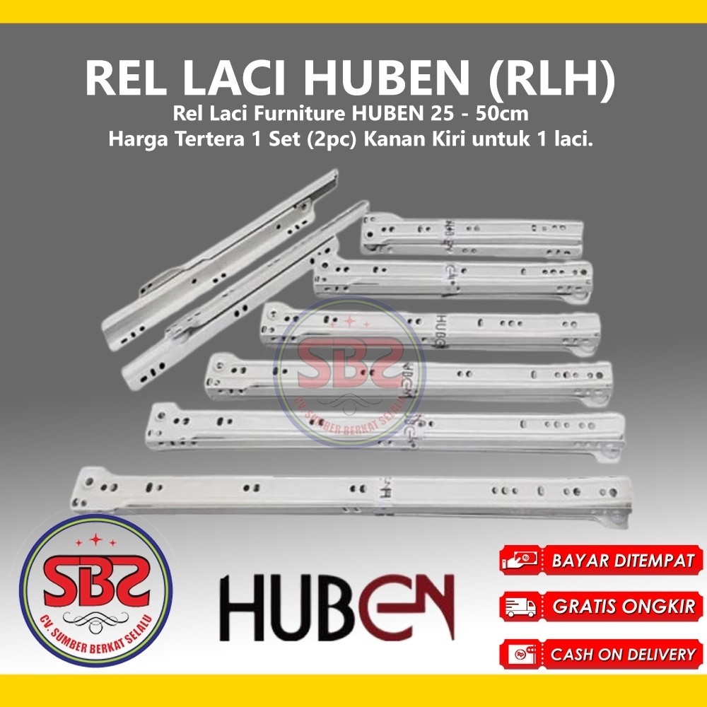 Huben HUBEN RLH Drawer Rail - HUBEN Furniture Drawer Rail 25 - 60cm 250 - 600mm Beige | Shopee ...