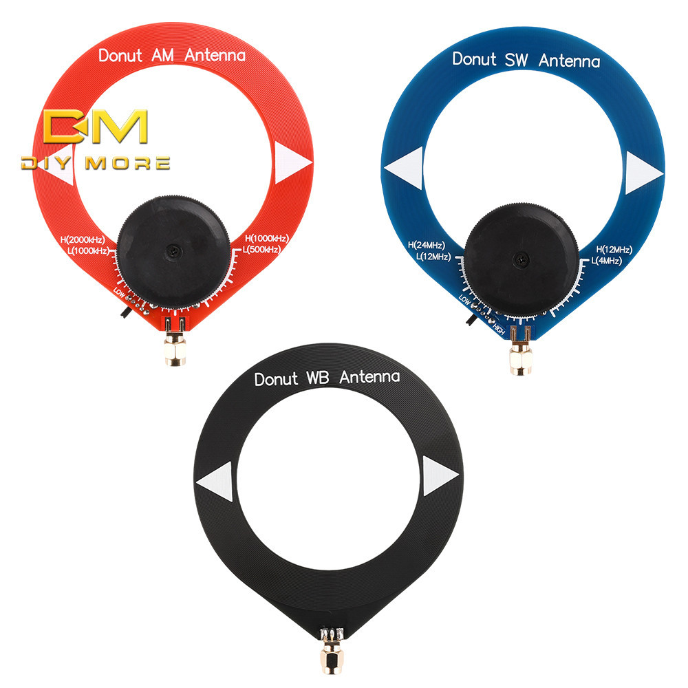 DIYMORE 4MHz-24MHz 500kHz-2000kHz 10k-180MHz Sweet Donut SW Shortwave ...