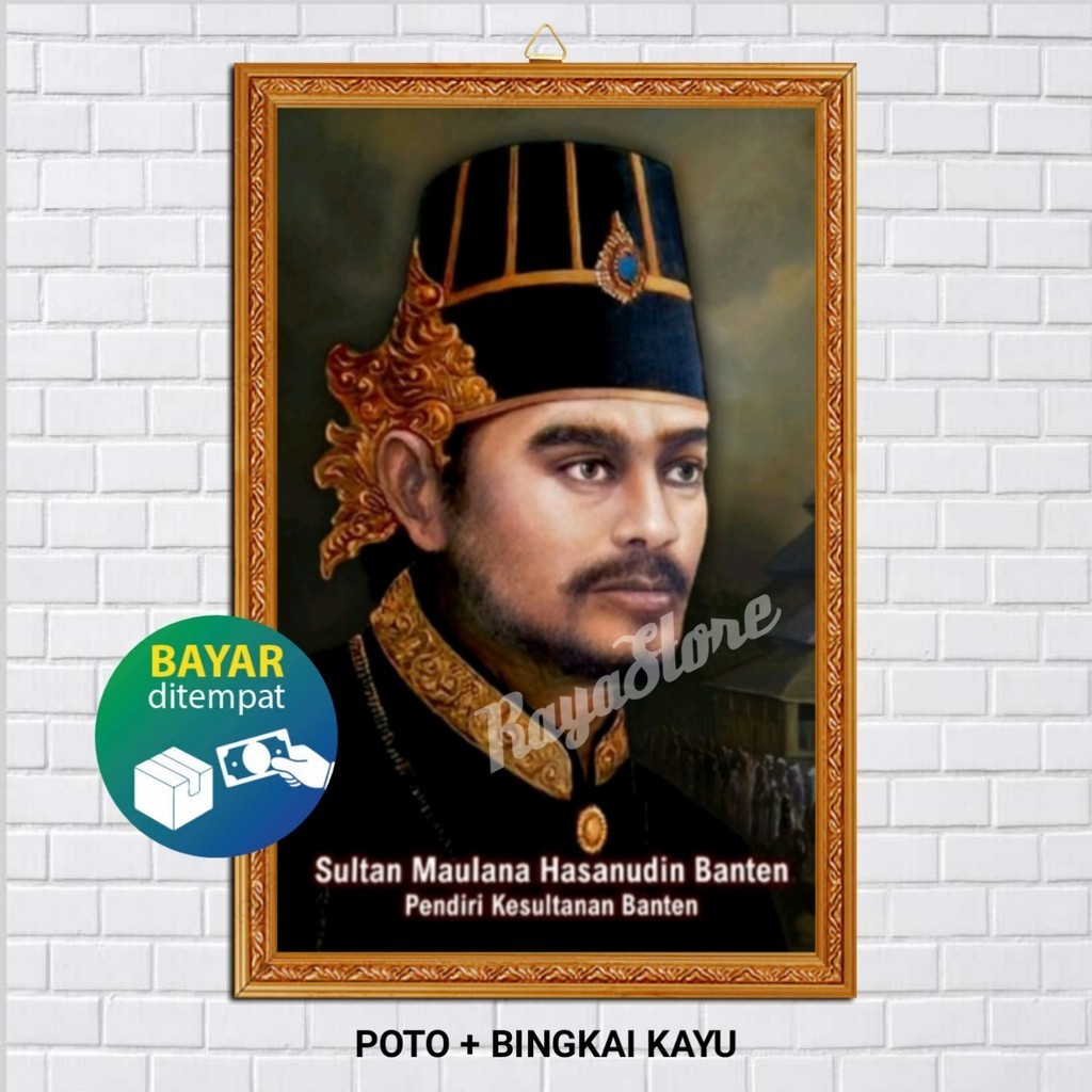 HIASAN DINDING KAYU PHOTO POSTER + SULTAN FRAME MAULANA HASANUDIN ...
