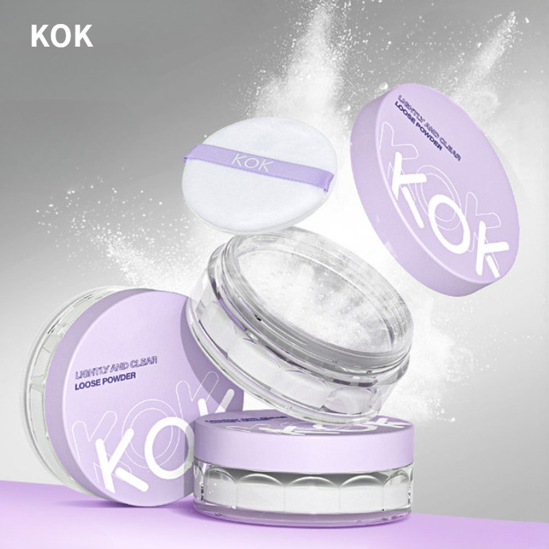 KOK Loose Powder Oil Control Makeup Setting Waterproof Sweatproof ...