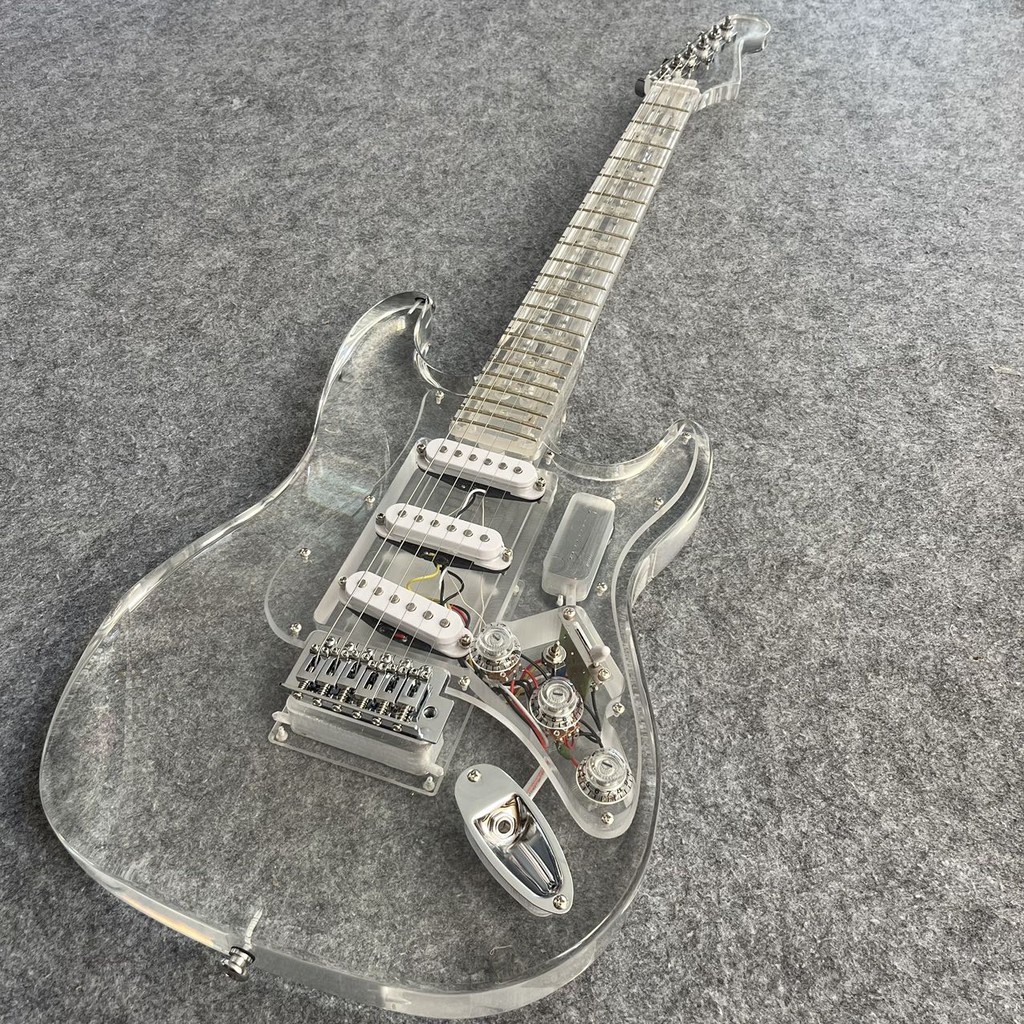 Fender Stratocaster All Acrylic Electric Guitar Blue Light Professional ...