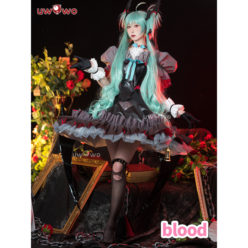 Uwowo V Singer Blood Fanart Cosplay Costume Hatsune Miku Halloween ...
