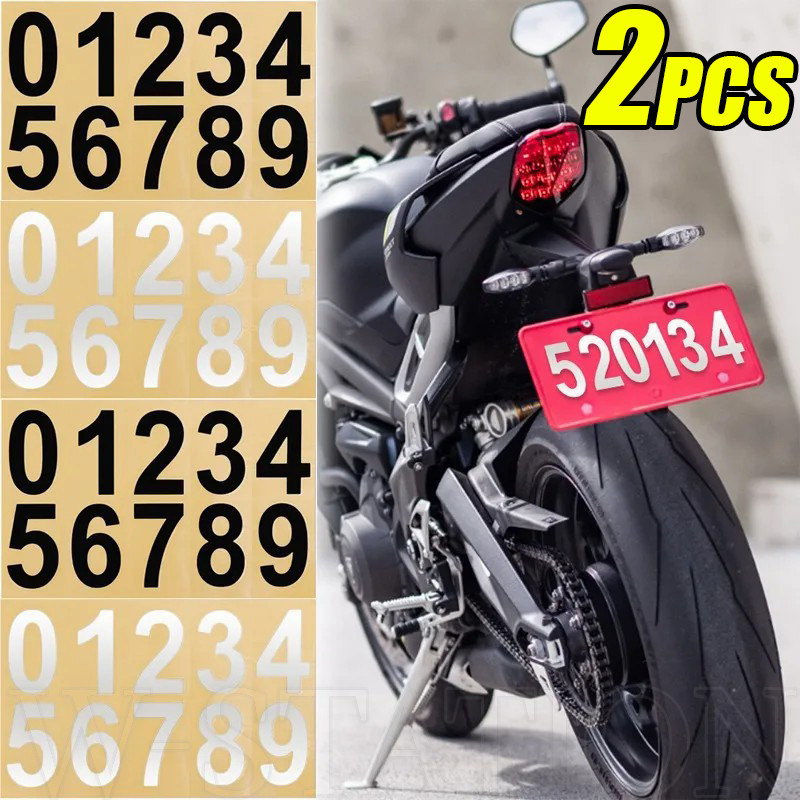 1/2Sets Reflective Mailbox Numbers Sticker - Car Licence Plate Stickers ...