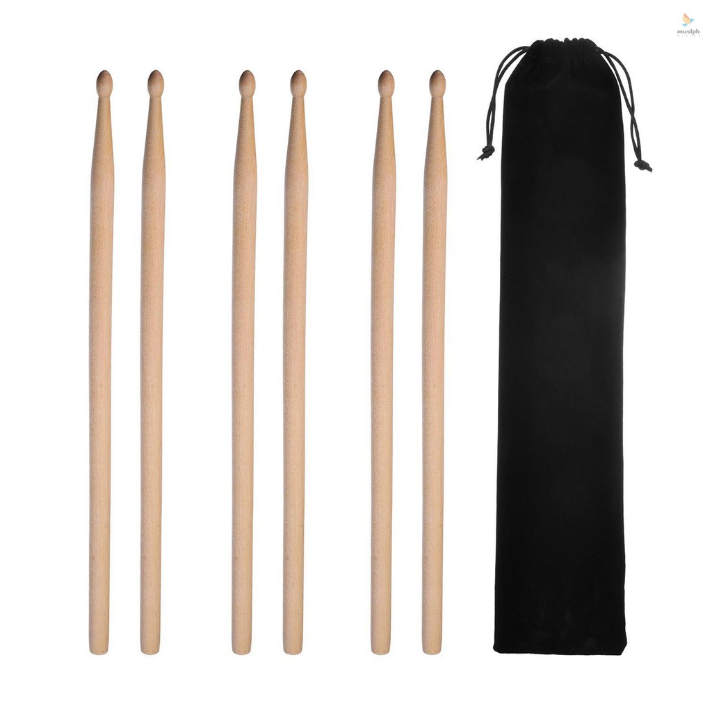 5 A Maple Sticks With Carry Pair 5a Maple Drum Sticks With 3 Pair Carry ...