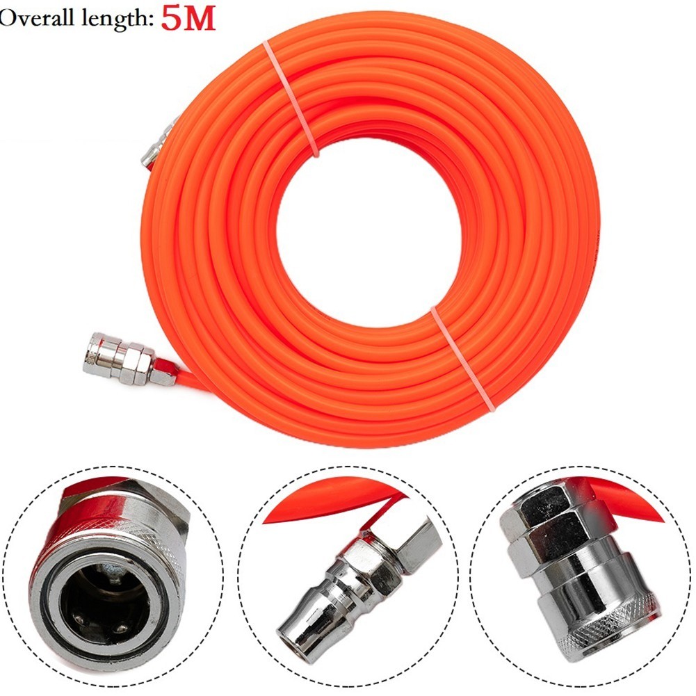 Pneumatic Straight Pipe Air Compressor Pump Hose 5*8mm Tube With Quick ...