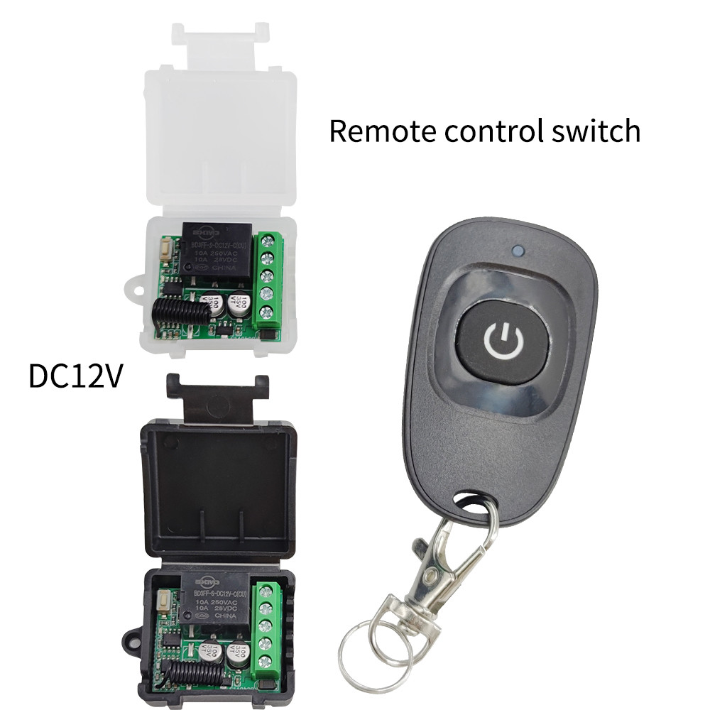 DC 12V 433Mhz 1CH Universal Wireless Remote Control Switch Relay ...