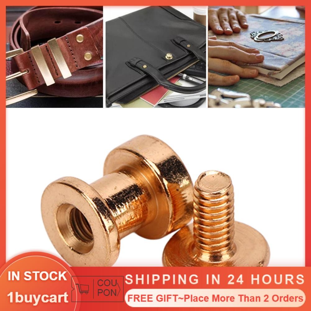 1buycart Flat Head Rivets DIY Book Binding Screw for Clothing | Shopee ...
