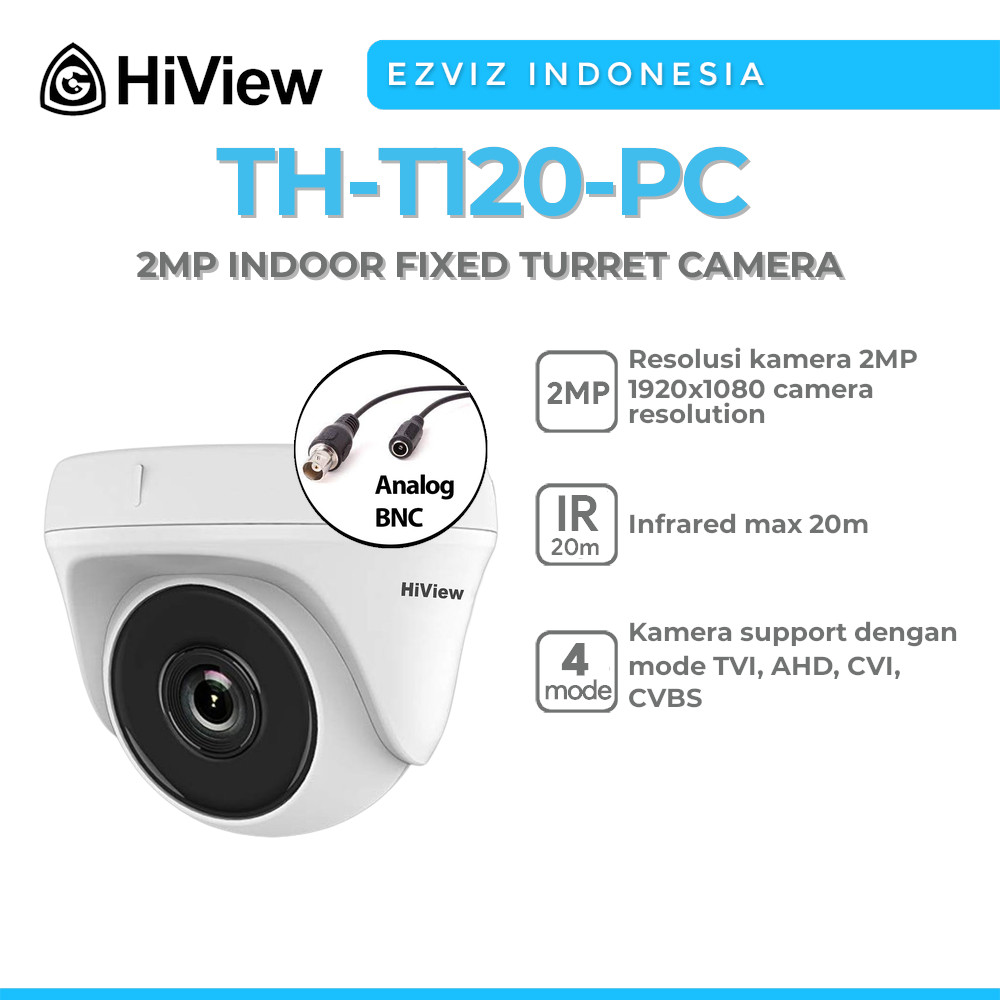 Hiview TH-T120-PC 2MP INDOOR FIXED TURRET ANALOG HDTVI CAMERA | Shopee ...