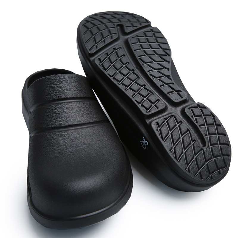High Chef Shoes Anti-oil Elastic Shock-Absorbing Closed Toe Slippers ...