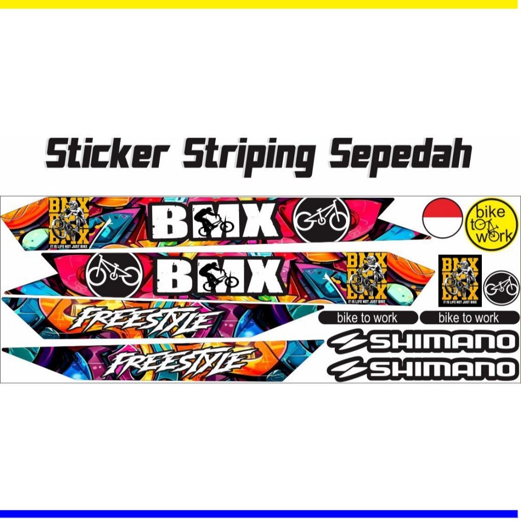Stickers Variations Of BMX Sticker Variations/STRIPING Bike Stickers ...