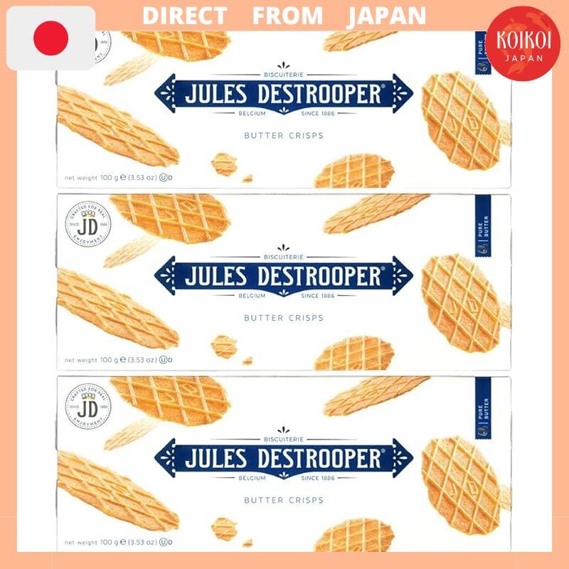 Jules Destrooper Butter Crisp 100g 3-Box Set Belgian Waffle Flanders ...