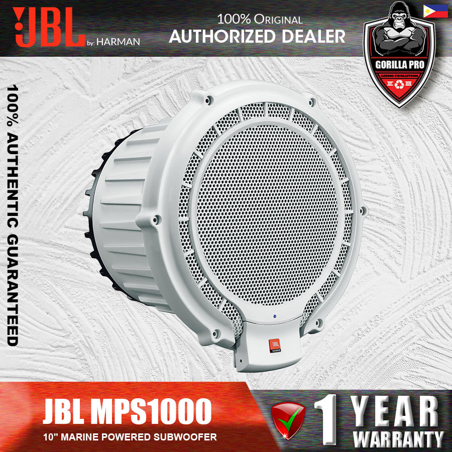 JBL MPS1000 10" Marine Powered Subwoofer | Built-in 250W Class D ...