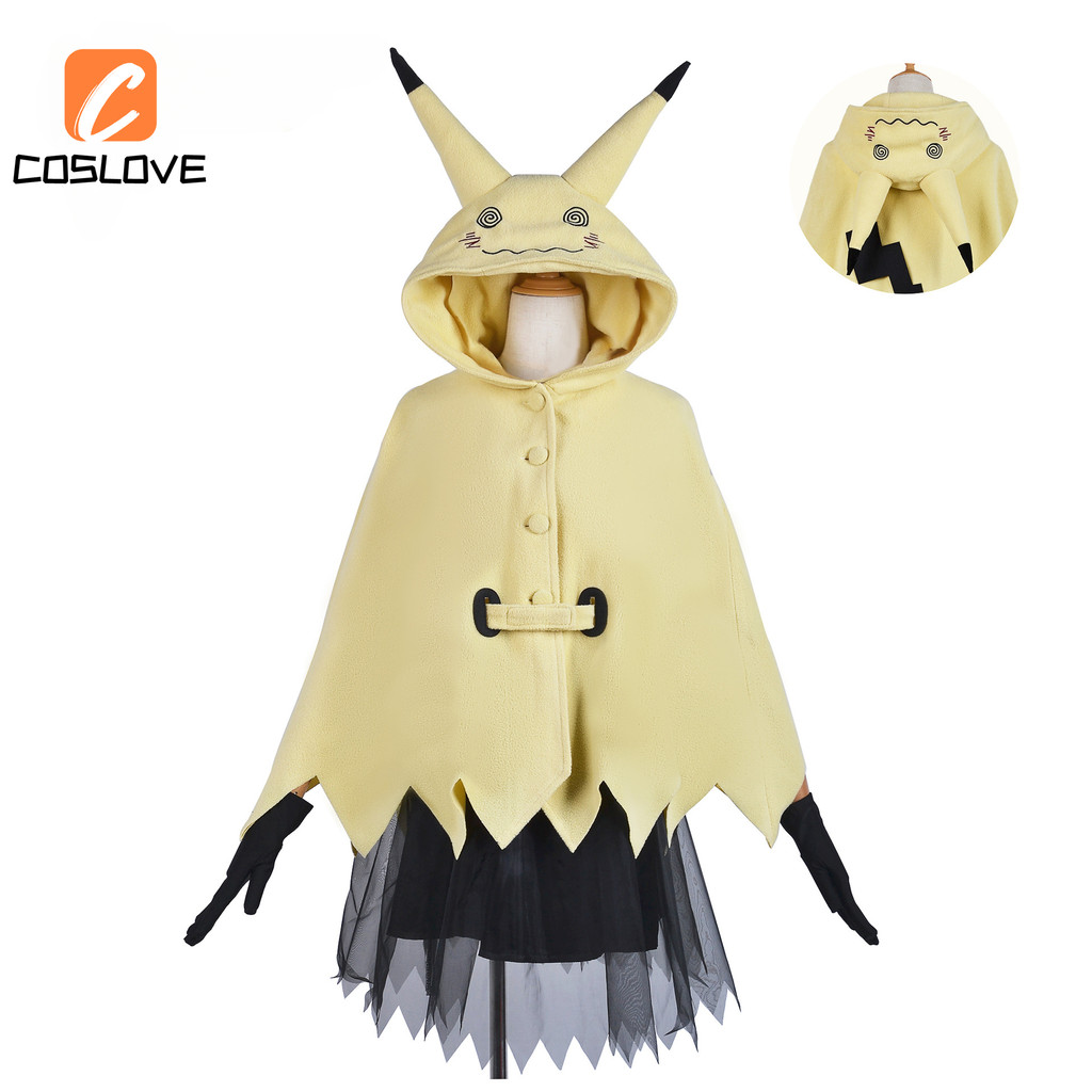 Anime Game Mimikyu Human Style Cosplay Clothing Full Set Costume Suit ...
