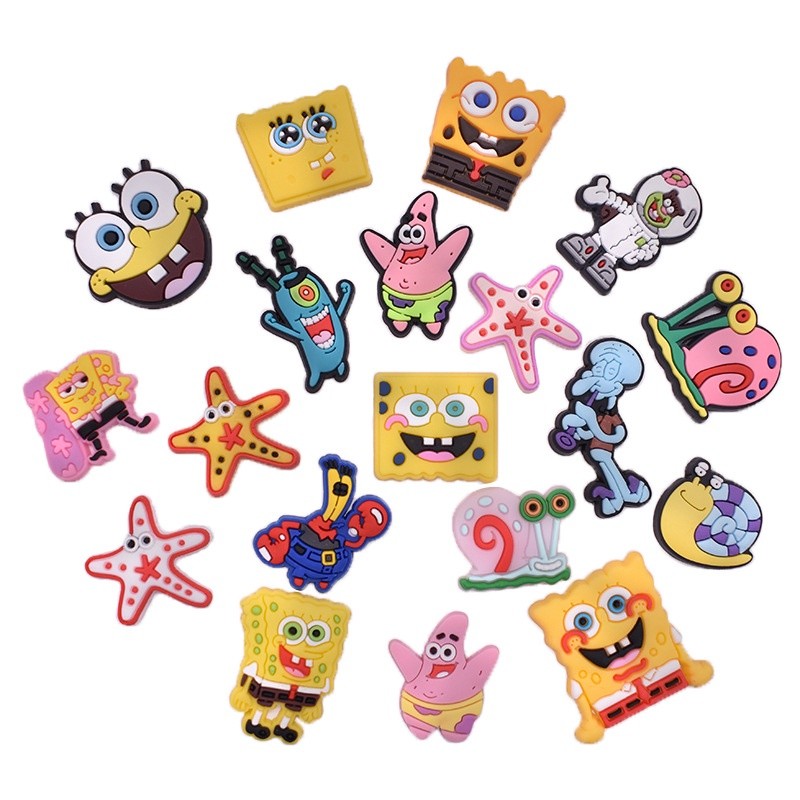 Classic Cartoon Anime SpongeBob SquarePants Graffiti Series Jibbitz set ...