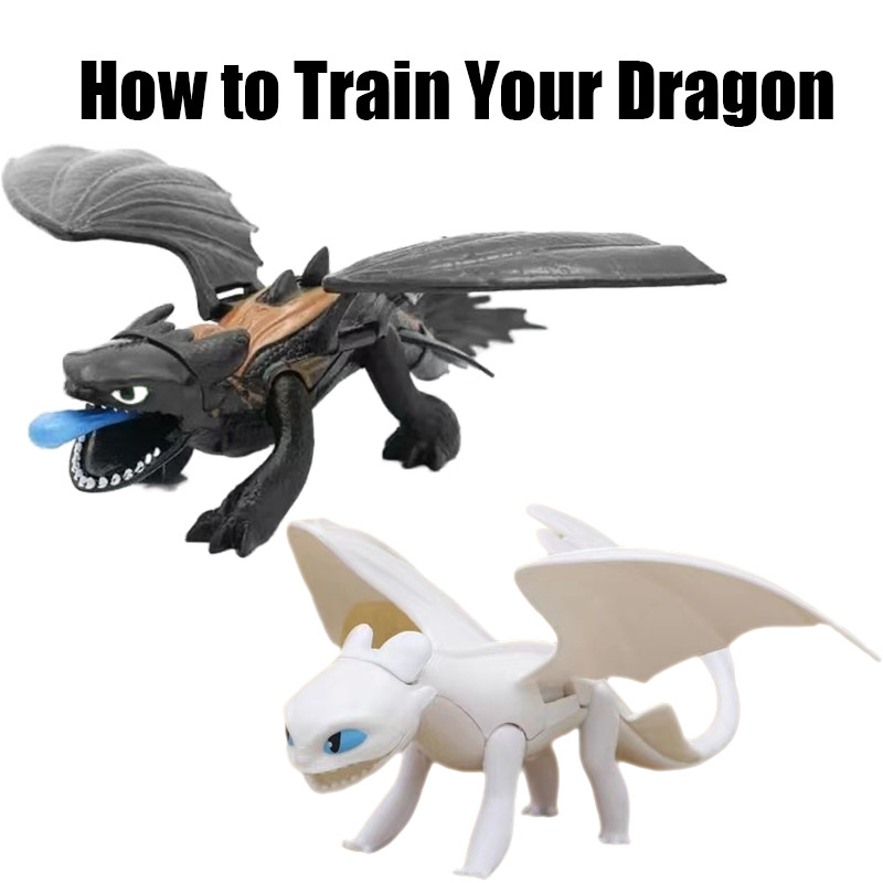 Action Figure How to Train Your Dragon Night Fury Action Figure Light ...