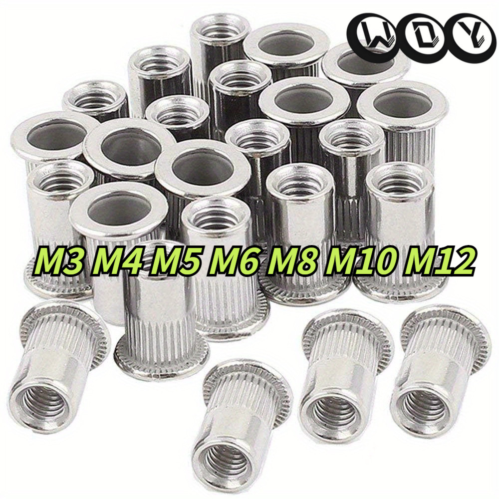 M3M4M5M6M8 Rivet Nuts Stainless Steel Threaded Insert Nutsert Rivnuts ...