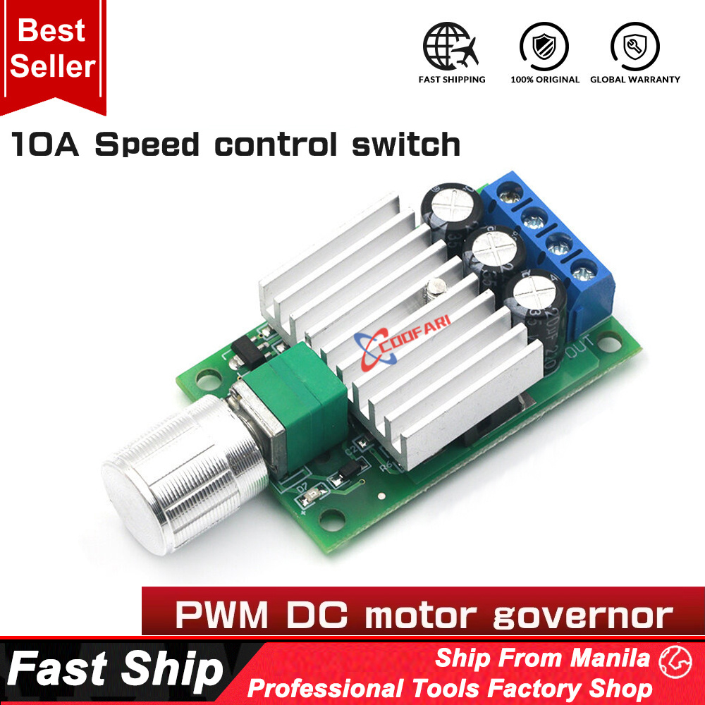 10A 12V-30V PWM DC Motor Speed Controller 12V 24V Adjustable Speed ...