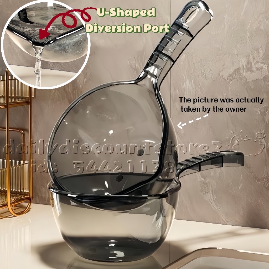 Japanese Water Dipper Clear Tabo Aesthetic Transparent Scooper Bathroom ...