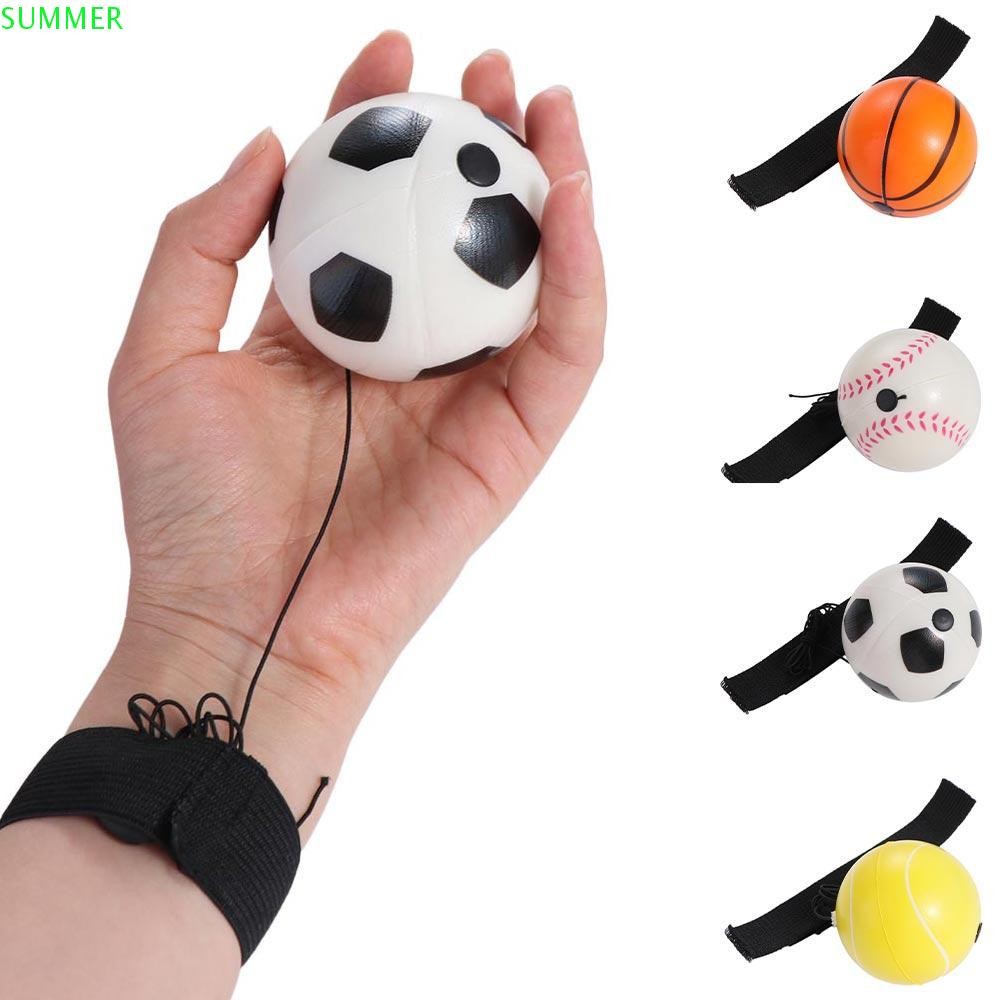 SUMMER Elastic Bouncing Return Ball, On String Boring Hand Rebound Ball ...