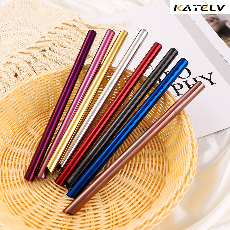 KATELV 304 Stainless Steel Pearl Milk Tea Straw Metal Straw Set Big ...