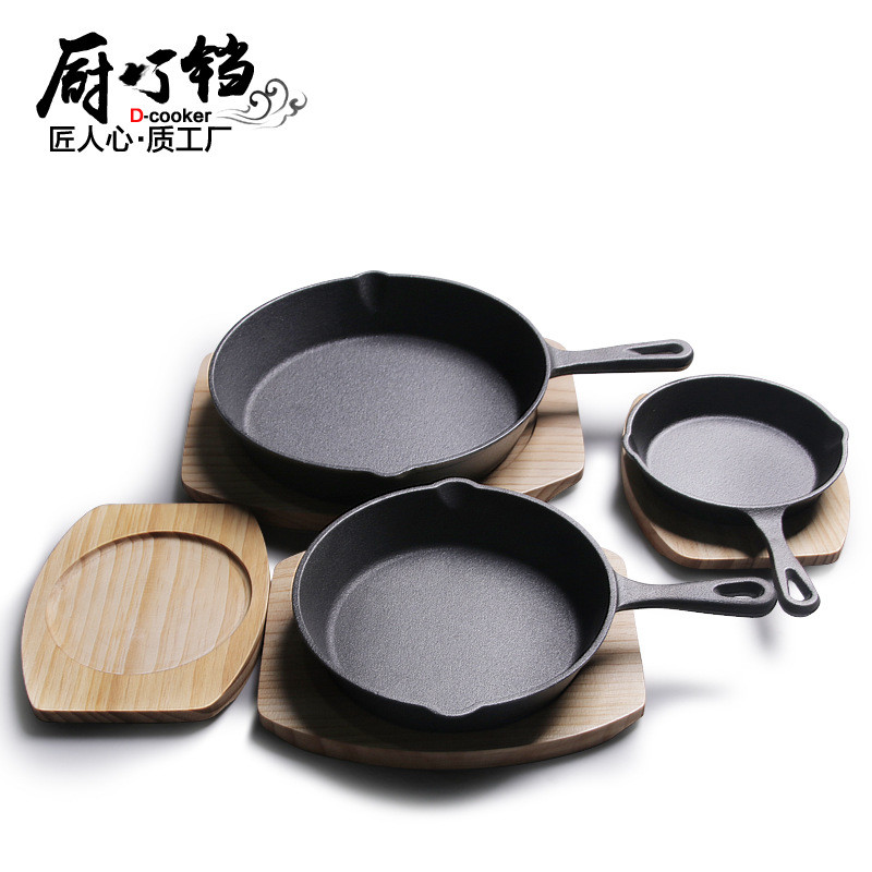 Smooth Cast Iron Skillet Set with 2 Pour Spouts - Pre-Seasoned Grill ...