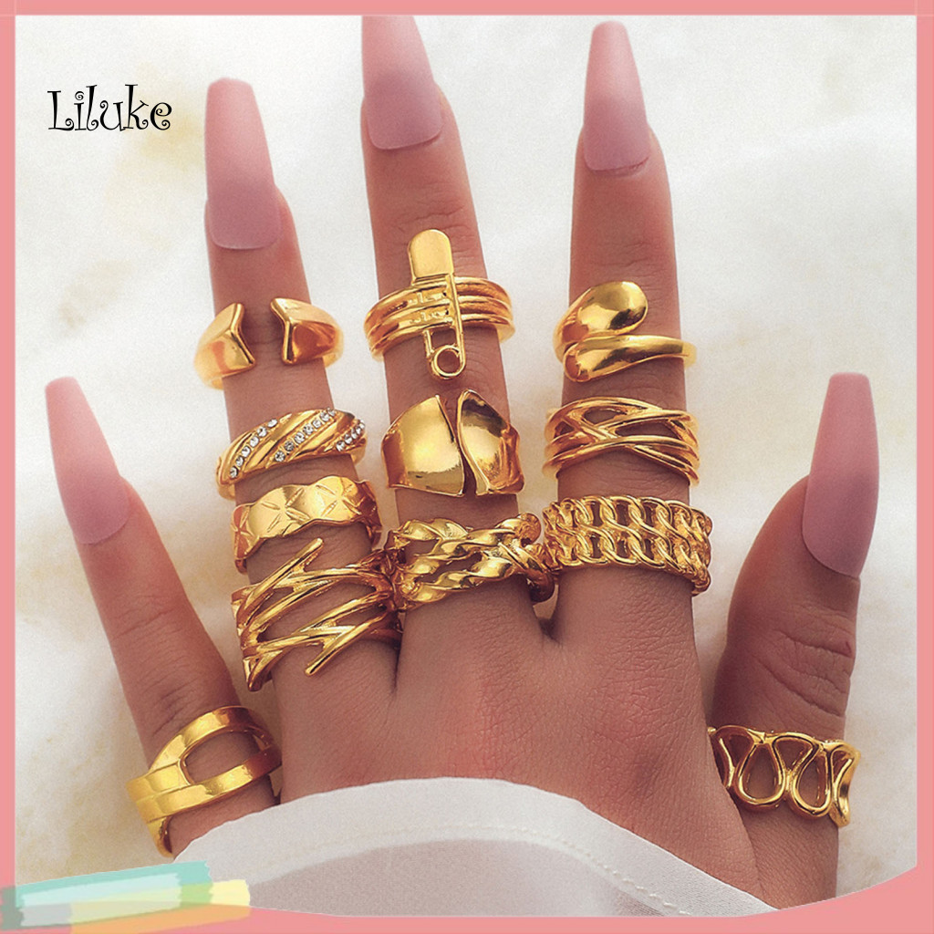 LK Stackable Knuckle Rings Knuckle Ring Set 12pcs Personalized Stacking ...