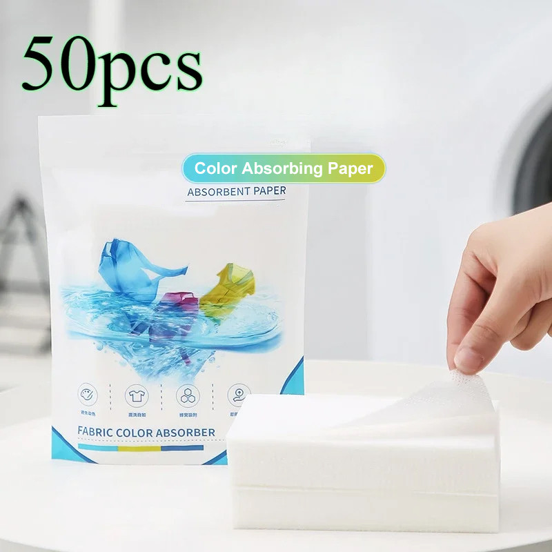 50PCS Laundry Tablets Laundry Paper Anti-Staining Clothes Sheets Anti ...