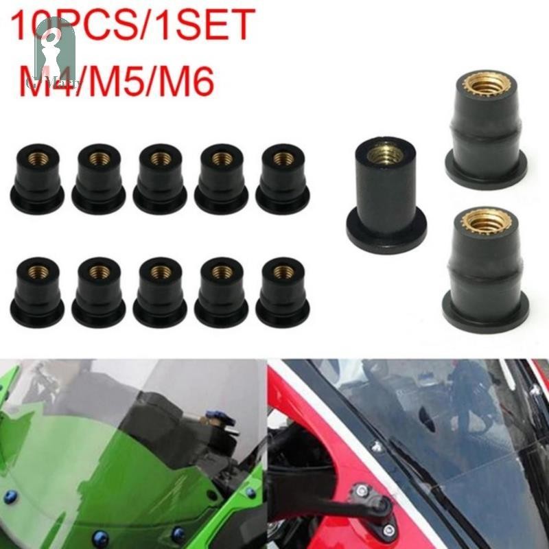 GMARTY 10PCS Motorcycle For M4/M5/M6 Rubber Well Nuts Riding ...