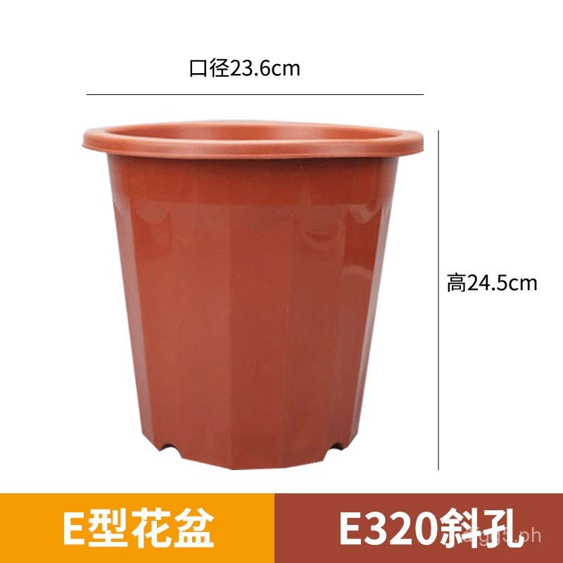 Wholesale E Type Red Flower Pot Twelve-Angle Basin High-Angle Plastic ...