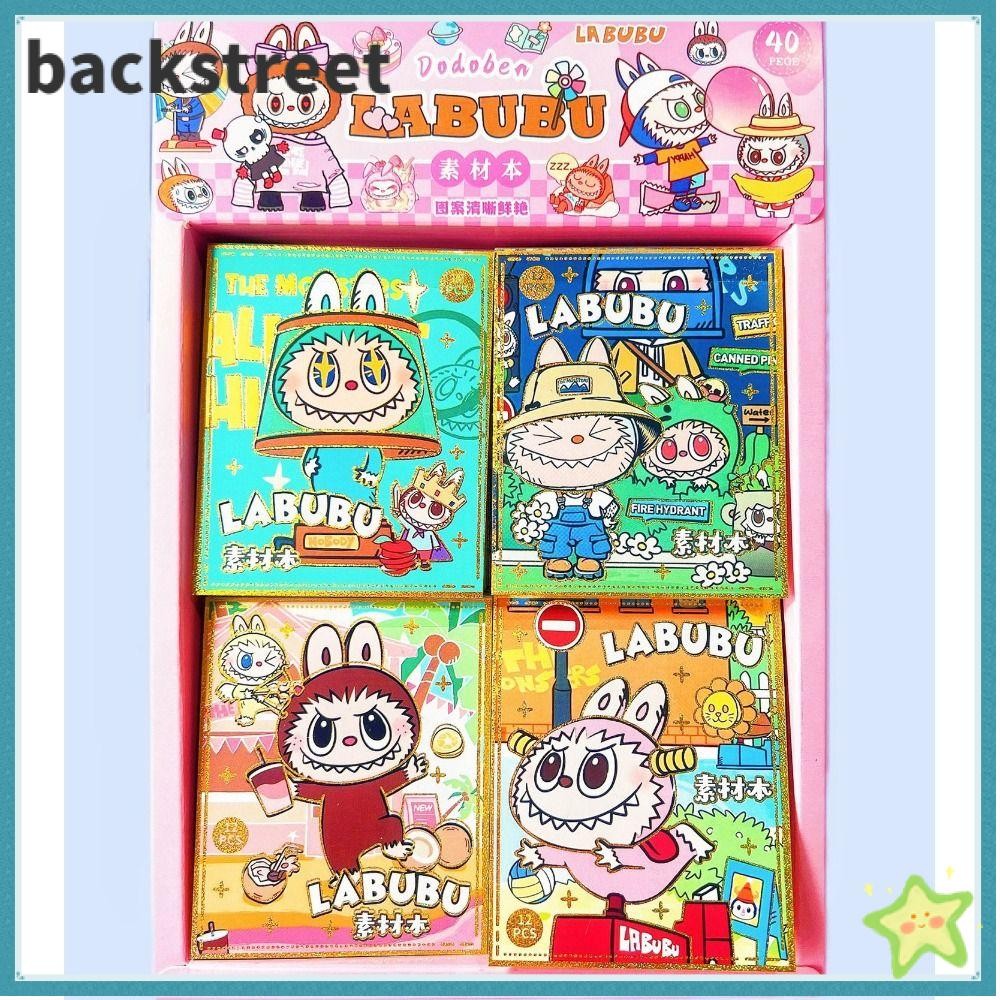 BACKSTREET 1 PCS Labubu Sticker, Cartoon Paper Labubu Stiker Toys ...