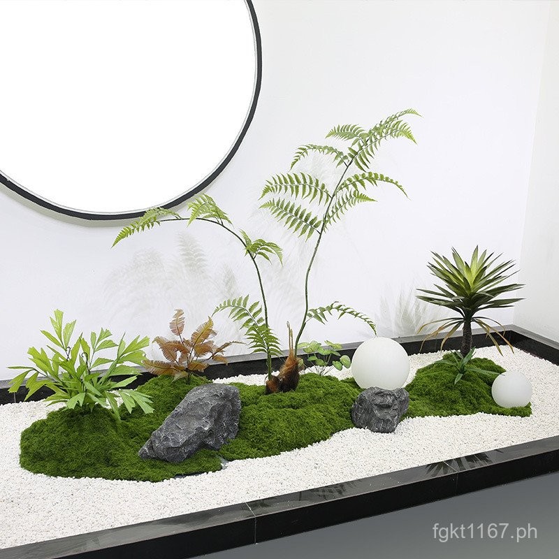 Artificial Green Plant Corner Ornament Monkey Head Indoor Landscaping ...