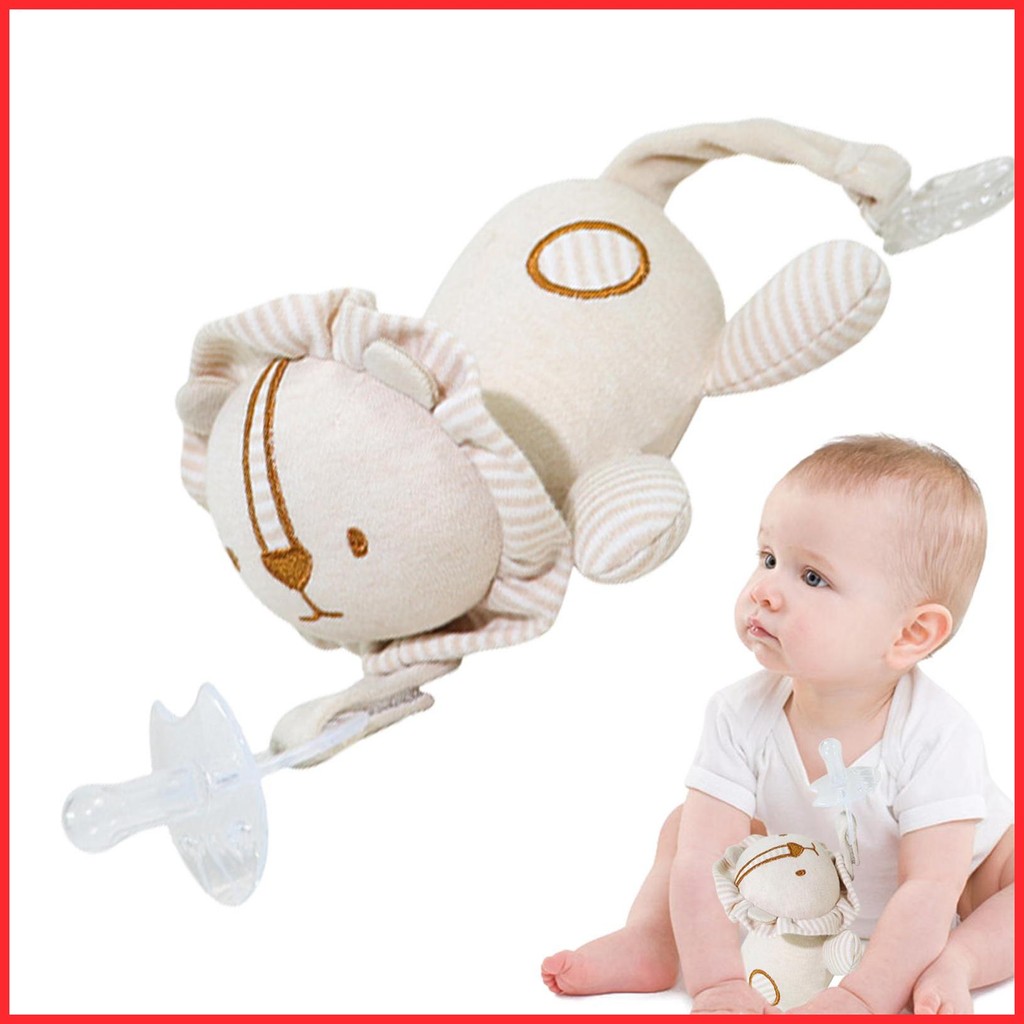 Pacifier Buddy Detachable Plush Animal And Pacifier Adorable Skin ...