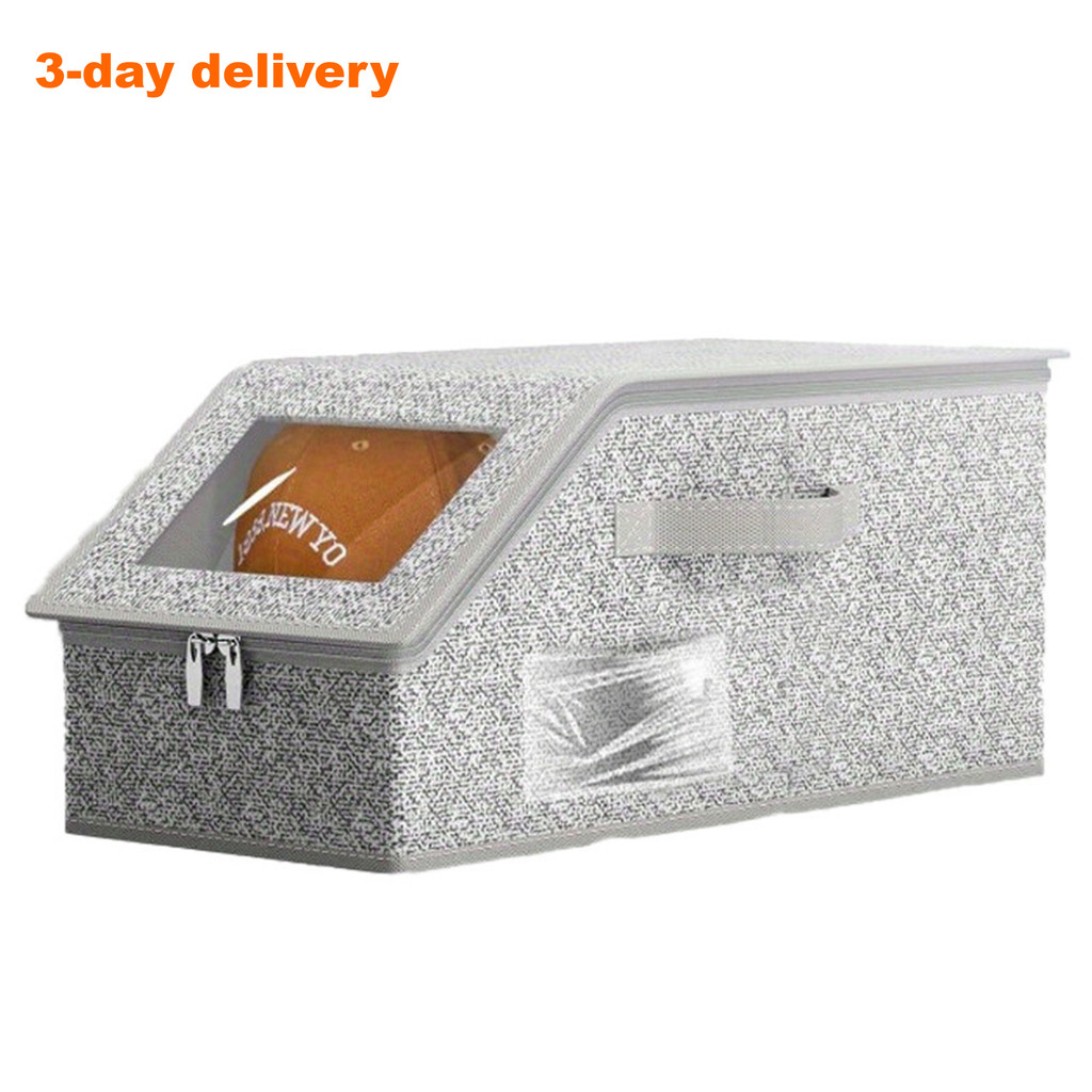 (Polaris) Extra Large Stackable Baseball Cap Storage Box - Dustproof ...