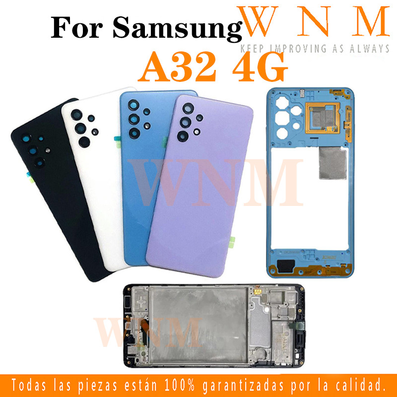 For Samsung Galaxy A32 4G A325 A325F LCD Front Frame Bezel Back Battery ...