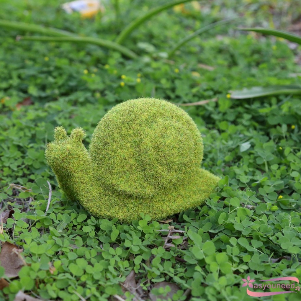 Aay-Flocking Turtle/Snail Figurines Moss Landscape Terrarium Crafts ...