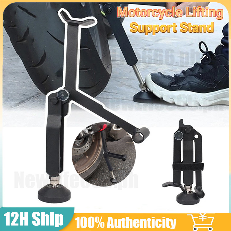 Foldable Motorcycle Wheel Support Side Stand Paddock Portable Lifting ...