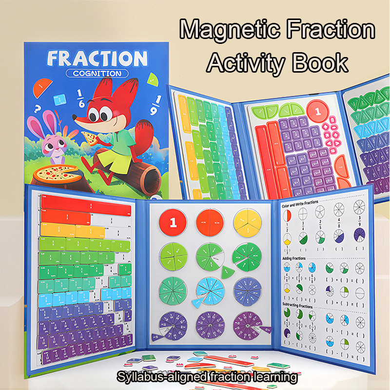 Warm Magnetic Fraction Learning Toy For Kids - Tri-Fold Educational ...