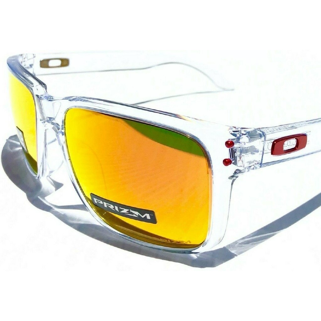 Oakley HOLBROOK CLEAR w PRIZM RUBY mirror 9102-H4 sunglasses | Shopee ...