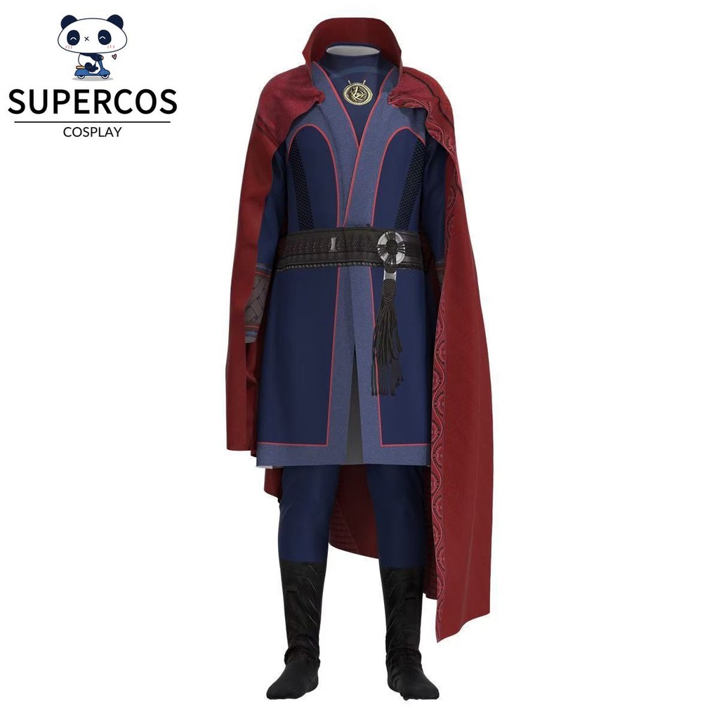 Doctor Strange Cosplay Costume Steve Red Cloak Robe Halloween Carnival ...